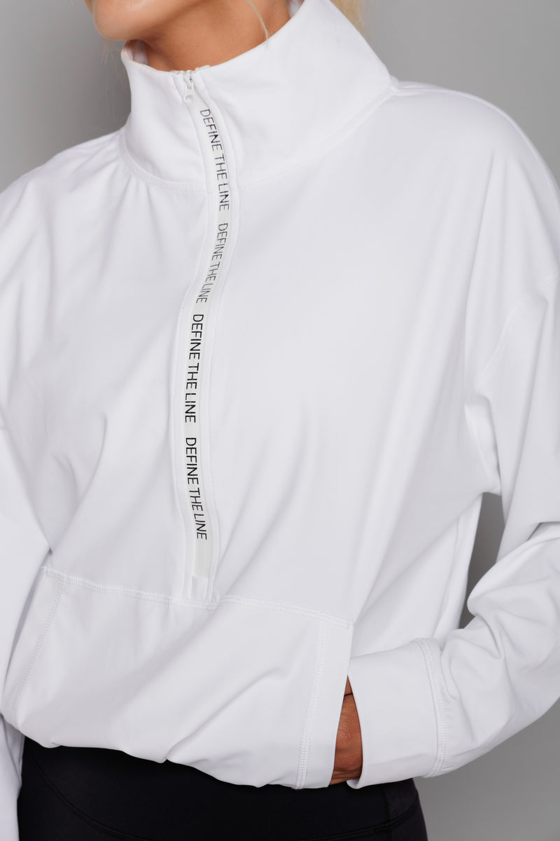 WHITE LOGO ZIP JACKET – DTL Sport
